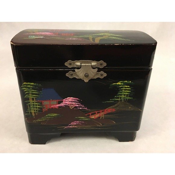 Unbranded | Jewelry | Small Black Lacquer Music Jewelry Box Made In ...